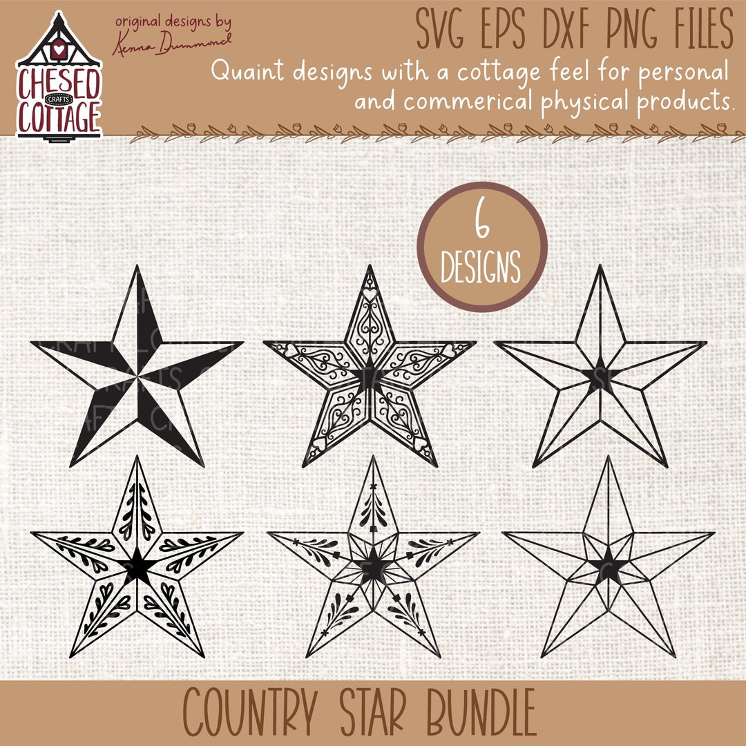 Star SVG Bundle, Star SVG, Country Star SVG, Primitive Star Svg ...