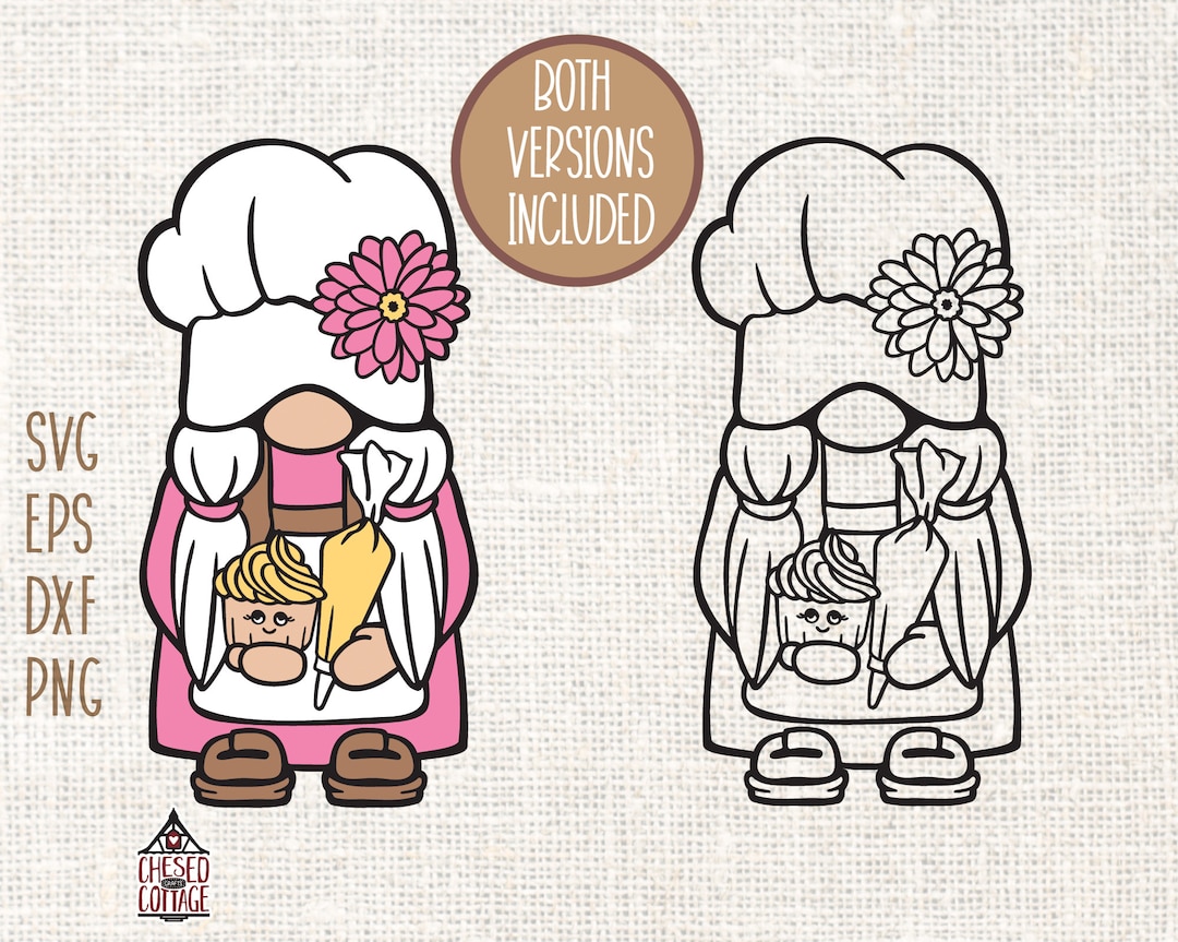 Baker Gnome SVG, Gnome SVG, Chef Gnome SVG, Gnome Png, Svg Gnome, Gnome ...