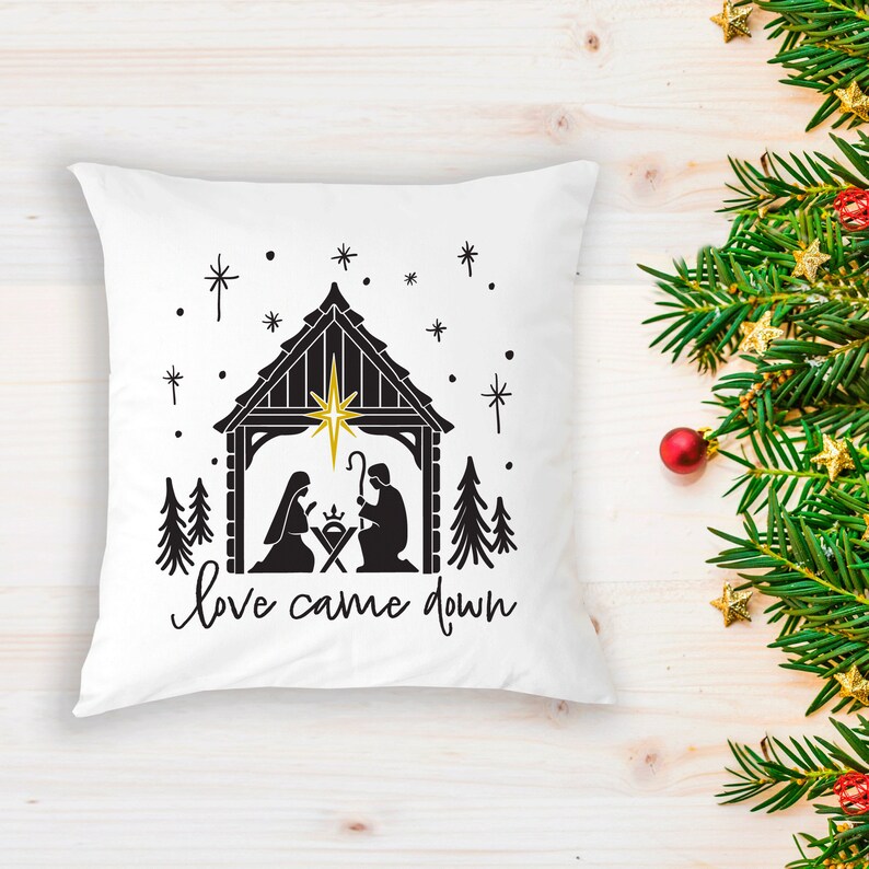 Nativity Svg Nativity Scene Svg Manger Scene Svg Love Came - Etsy