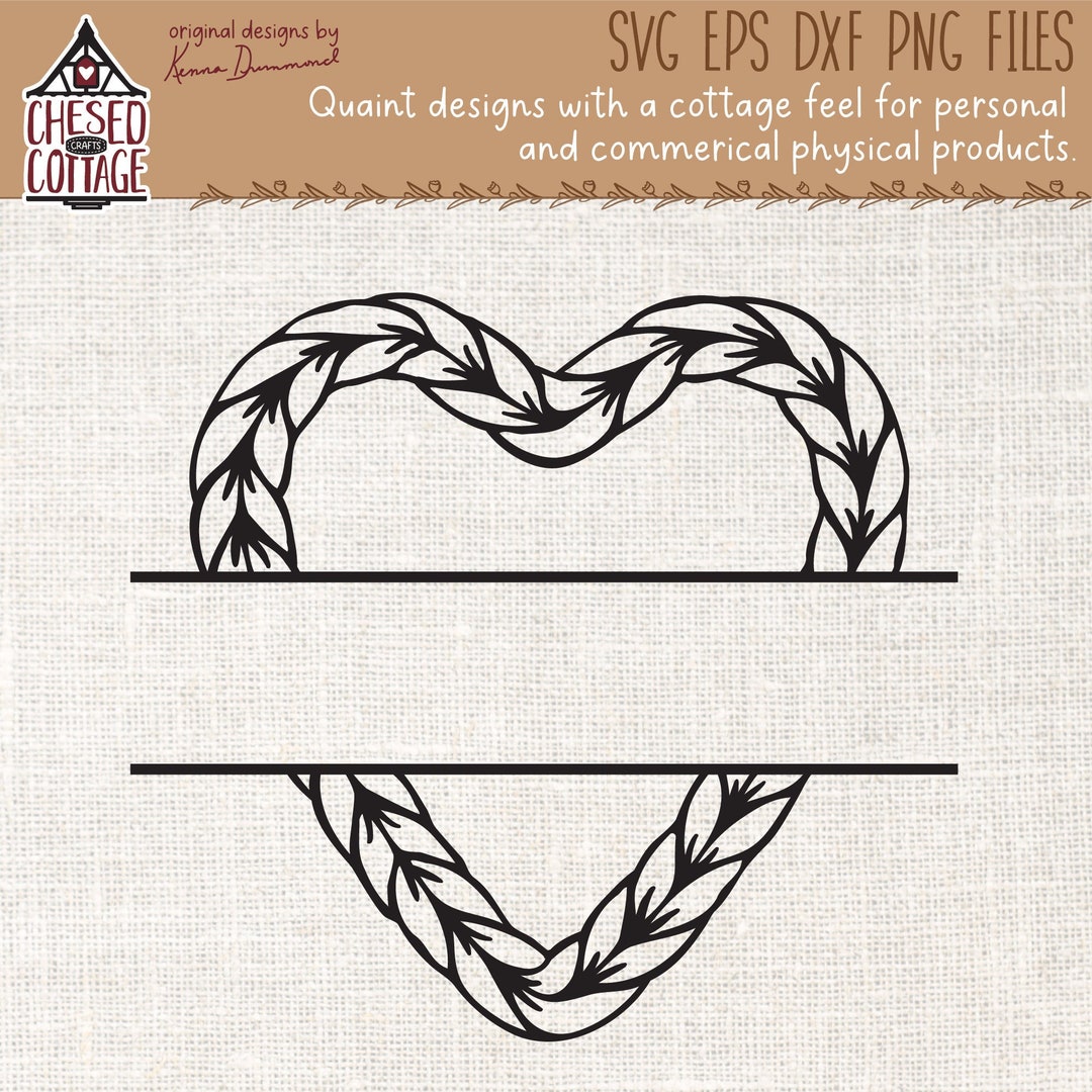 Heart SVG, Monogram SVG, Split Monogram SVG, Hand Drawn Heart Svg ...