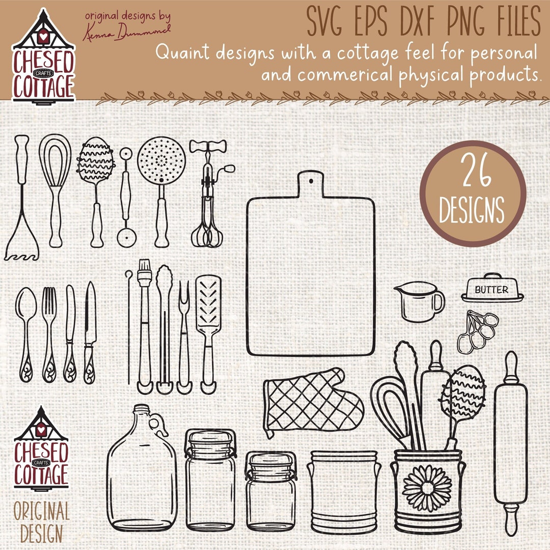 SVG Bundle, Kitchen SVG Bundle, PNG, Utensils Svg, Cooking Svg ...