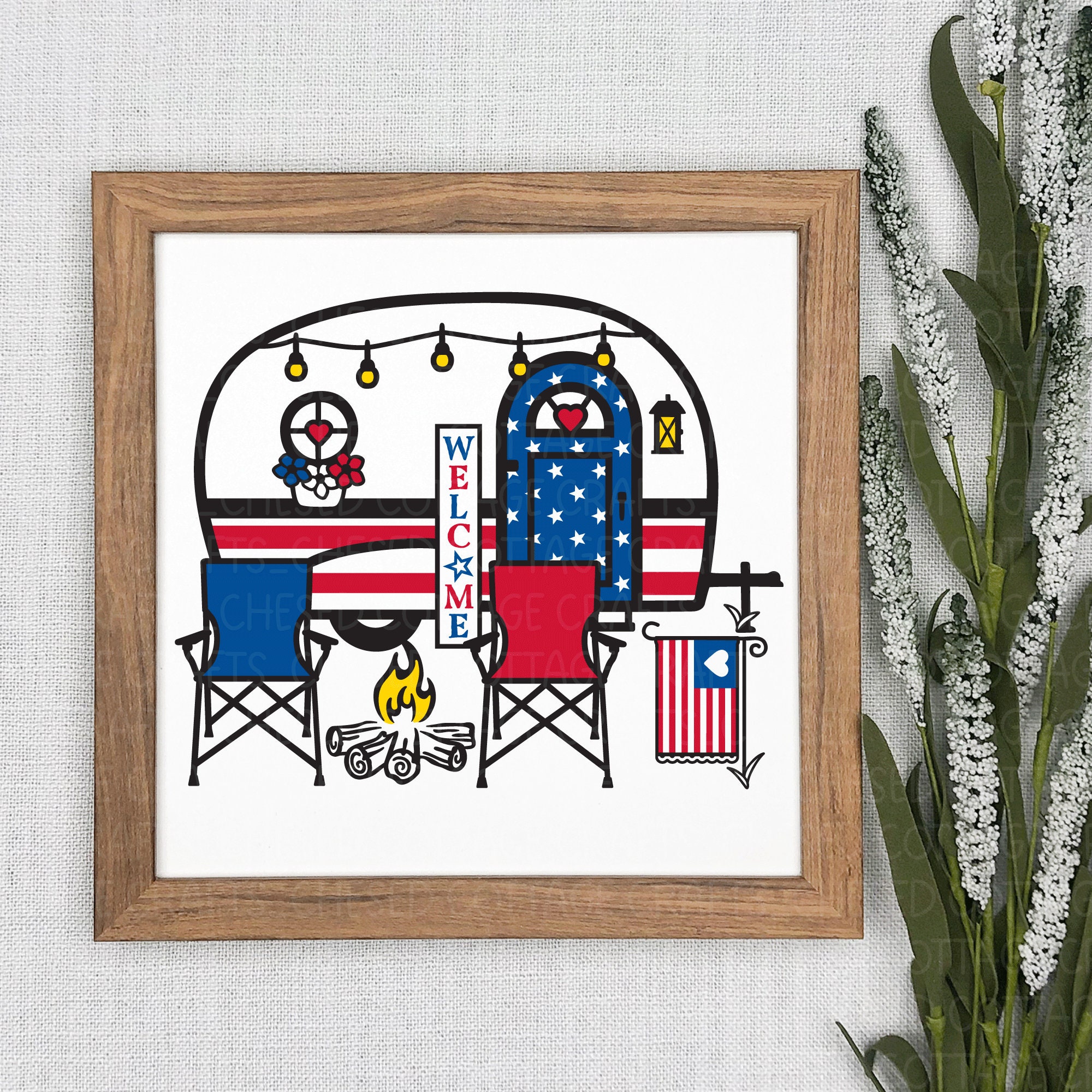 Camper SVG, Camper PNG, Patriotic Camper Svg, Americana Svg, Camping ...