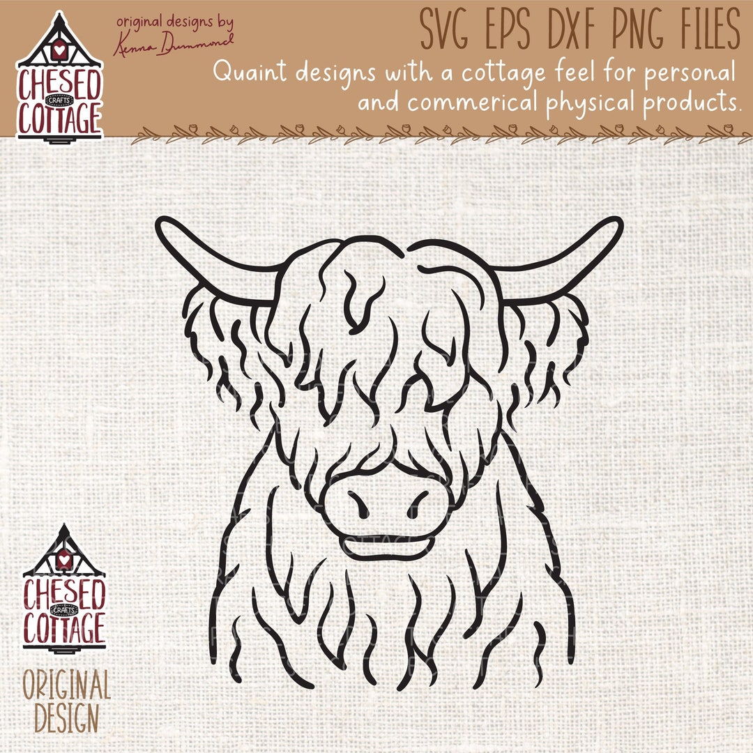 Highland Cow SVG, Cow SVG, Cow Head SVG, Heifer Svg, Highlander Cow Svg ...