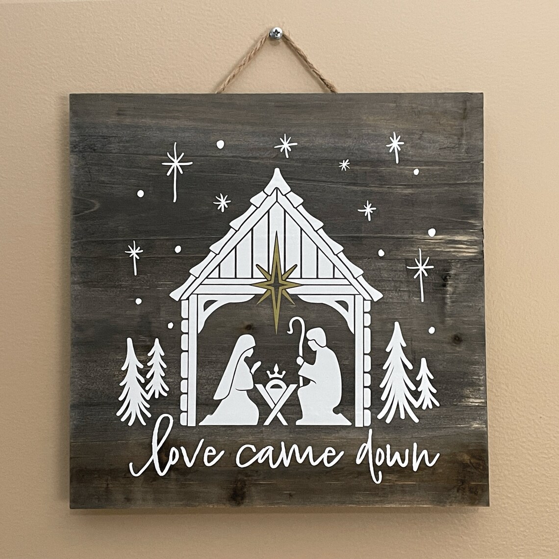 Nativity Svg Nativity Scene Svg Manger Scene Svg Love Came - Etsy