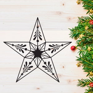 Winter Star SVG, Country Star SVG, Primitive Star SVG, Minimalist Star ...