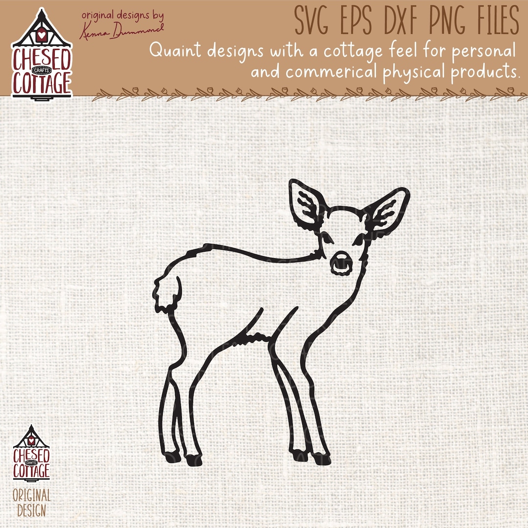 Reh SVG, Rehkitz SVG, Baby Reh zwar, Waldtier zwar, Waldtier SVG, Reh ...