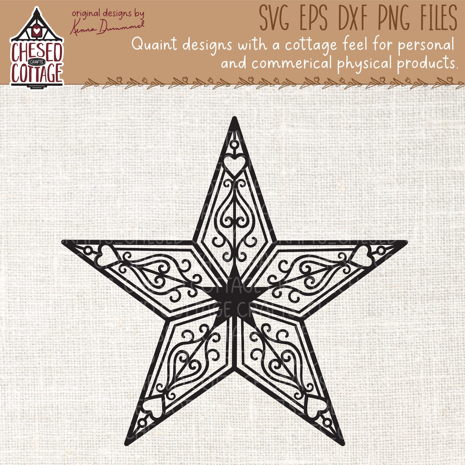 Star SVG, Country Star SVG, Star With Hearts SVG, Primitive Star Svg ...