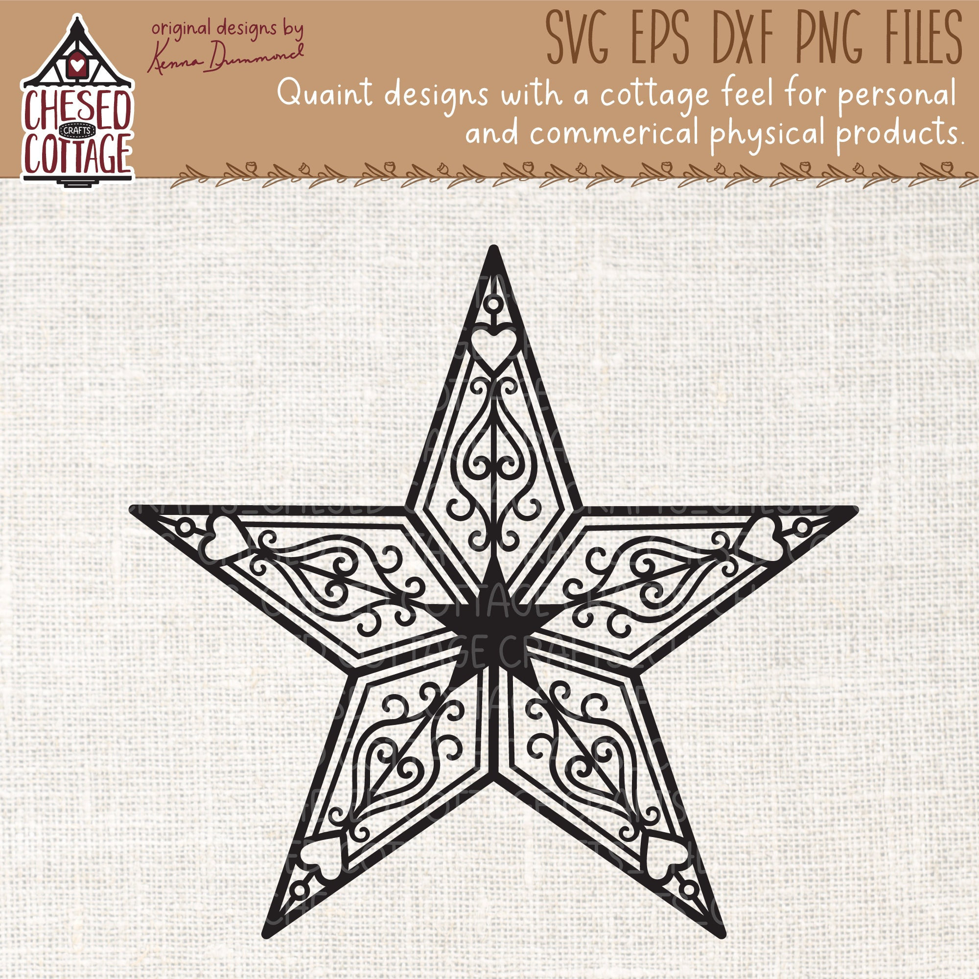 Star SVG Country Star SVG Star With Hearts SVG Primitive - Etsy