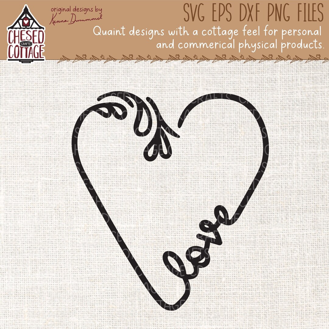Love Heart SVG, Heart With Love SVG, Heart SVG, Hand Drawn Heart Svg ...