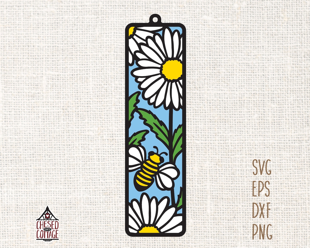 Daisy Bookmark SVG, Bookmark SVG, Paper Cut Bookmark SVG, Layered Svg ...