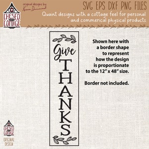 Fall Porch Leaner SVG, Give Thanks Porch Sign SVG, Fall SVG, Autumn Svg ...