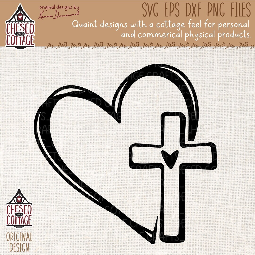 Heart With Cross SVG, Heart and Cross SVG, Cross SVG, Open Heart Svg ...