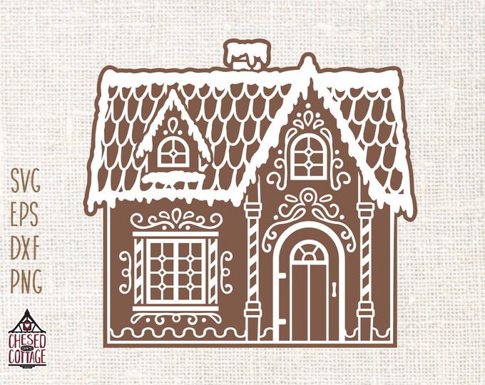 Christmas Tag SVG, Gingerbread House SVG, Christmas Gift Tag SVG ...