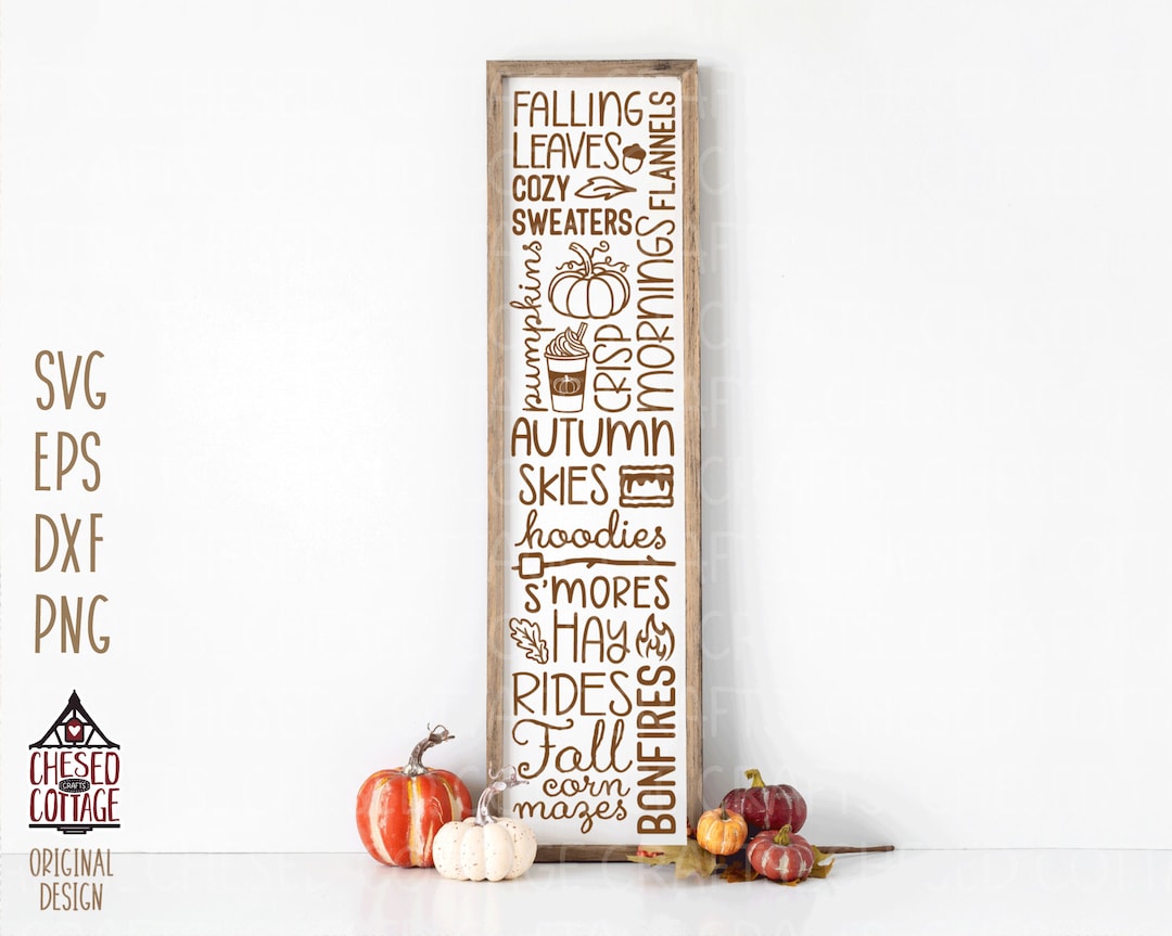 Fall Porch Leaner SVG, Fall Words Porch Sign SVG, Fall SVG, Autumn Svg ...