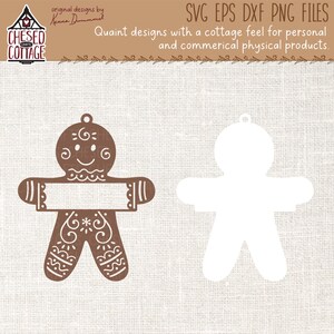Christmas Tag SVG, Gingerbread Man SVG, Christmas Gift Tag SVG, Holiday ...