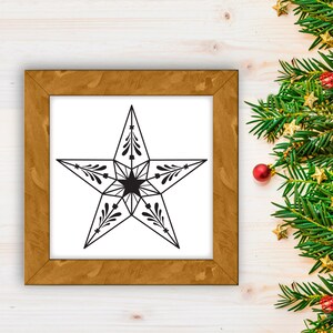 Winter Star SVG, Country Star SVG, Primitive Star SVG, Minimalist Star ...
