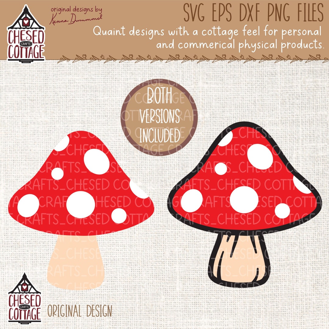 Mushroom SVG, Red Mushroom SVG, Toadstool SVG, Svg Mushroom, Forest Svg ...