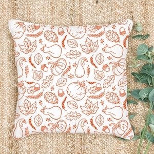 Fall Seamless Pattern SVG, Fall SVG, Pumpkin Svg, Leaves SVG, Autumn ...