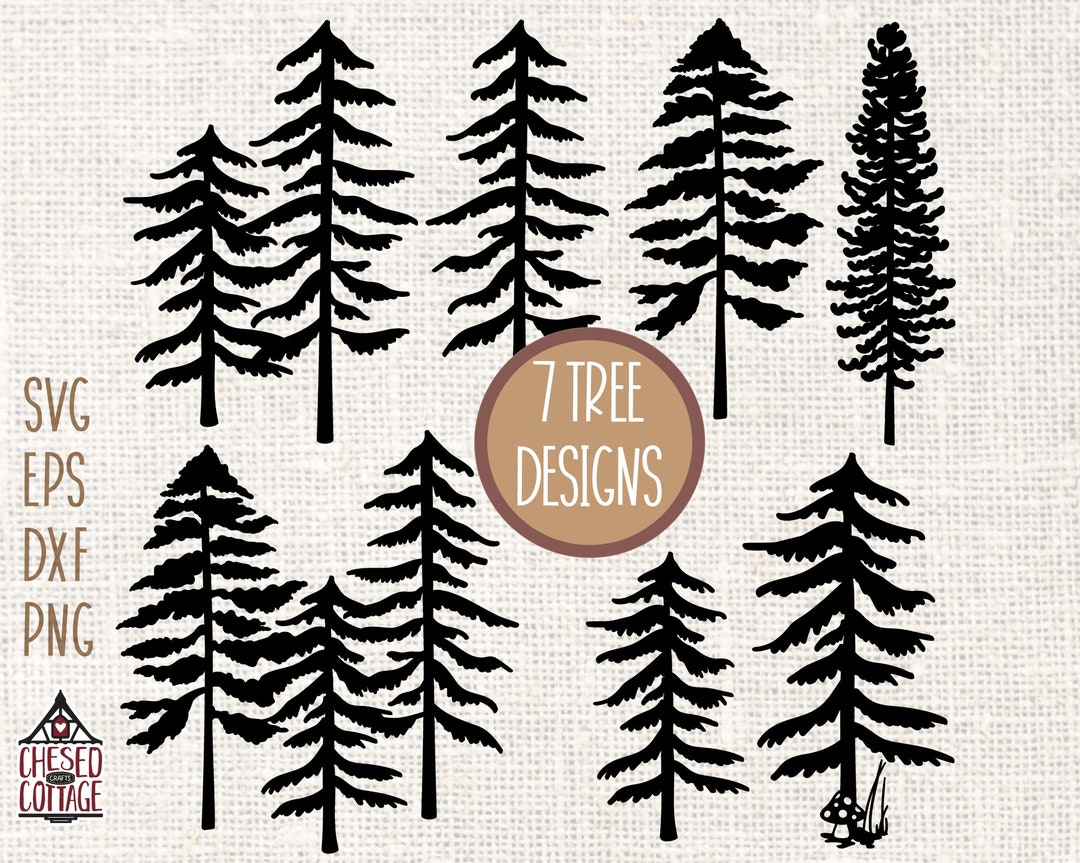 Tree SVG, Tree SVG Bundle, Forest SVG, Trees Svg, Tree With Mushroom ...
