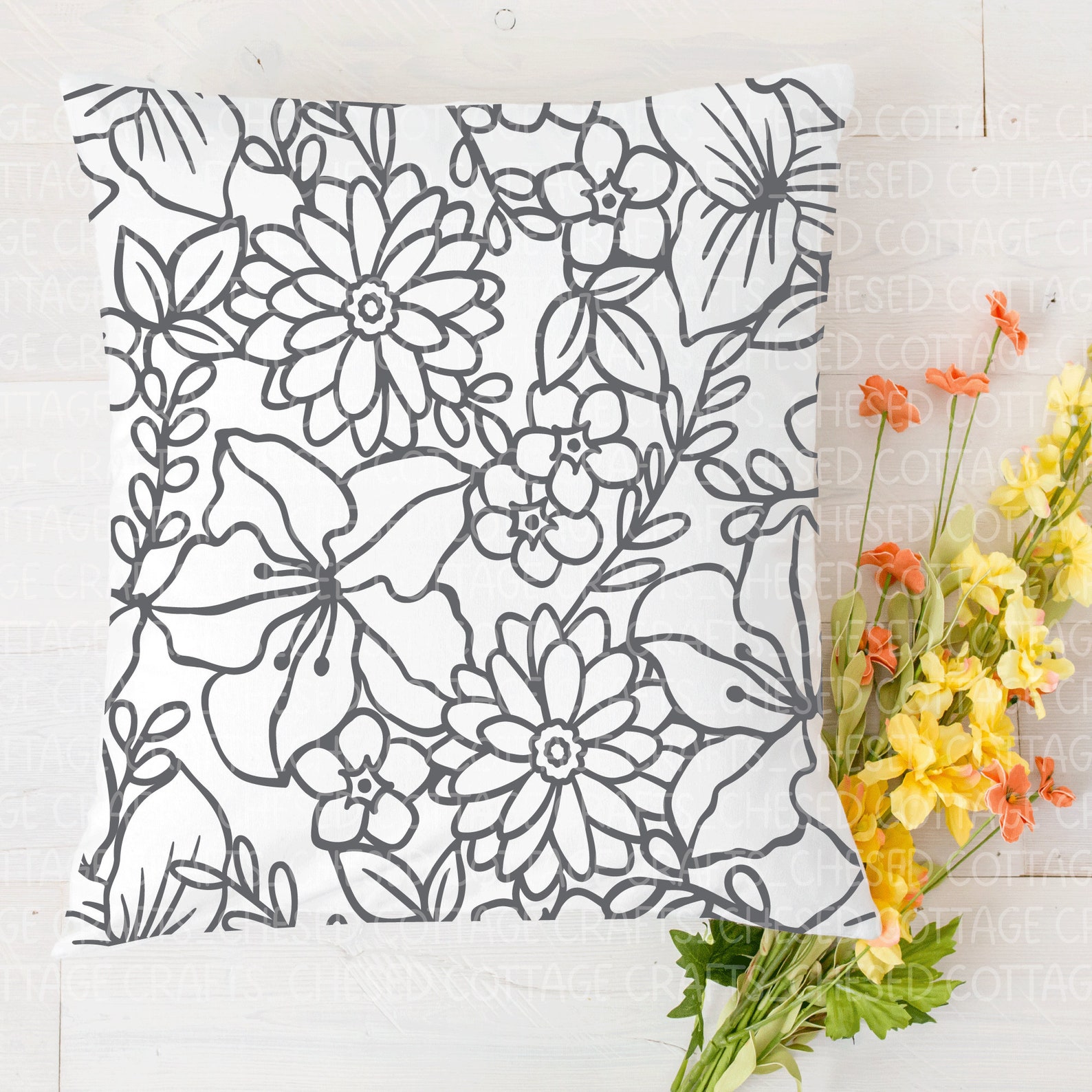 Floral Seamless Pattern SVG, Floral Pattern SVG, Floral SVG, Seamless ...