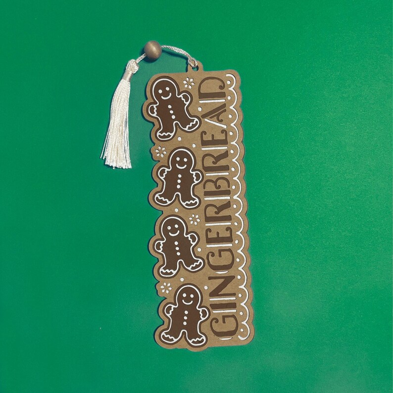 Bookmark SVG, Gingerbread SVG, Christmas Svg, Paper Cut Bookmark SVG ...