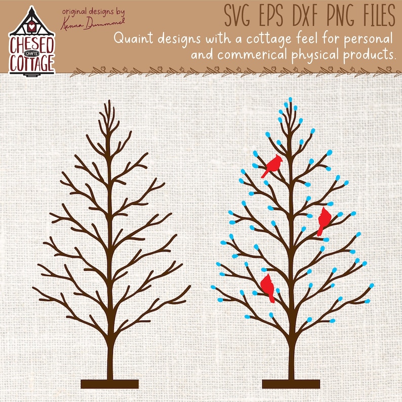 Tree SVG, Tree With Cardinal SVG, Cardinal Svg, Tree Silhouette Svg ...