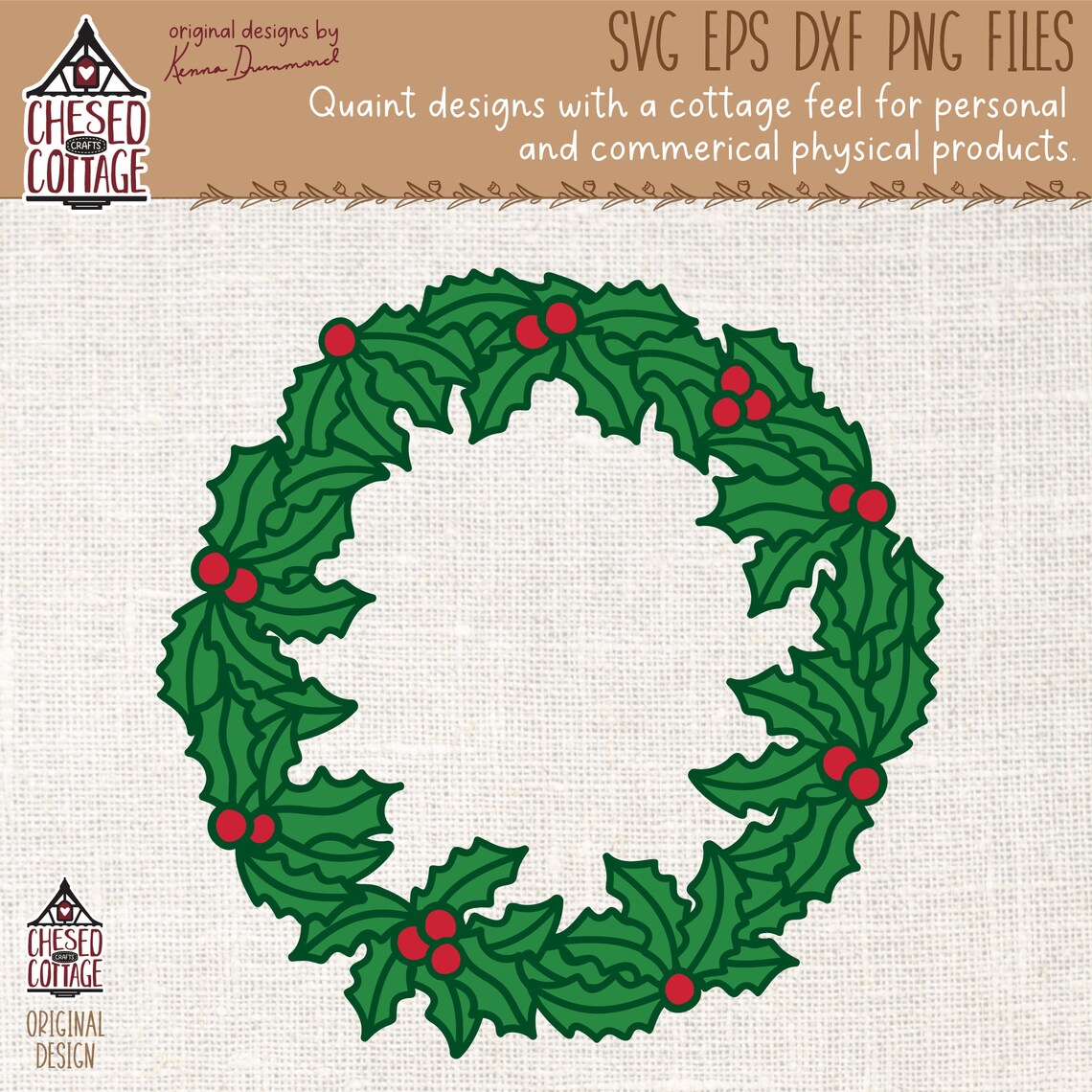 Holly Wreath SVG, Christmas Wreath SVG, Christmas SVG, Png, Holiday ...