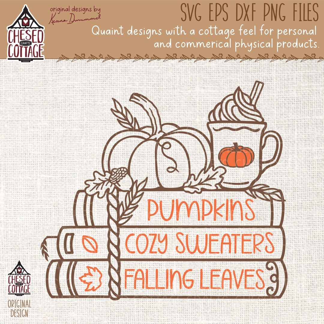 Fall Book SVG, Fall Svg, Autumn Svg, Pumpkin Spice Svg, Reading SVG ...