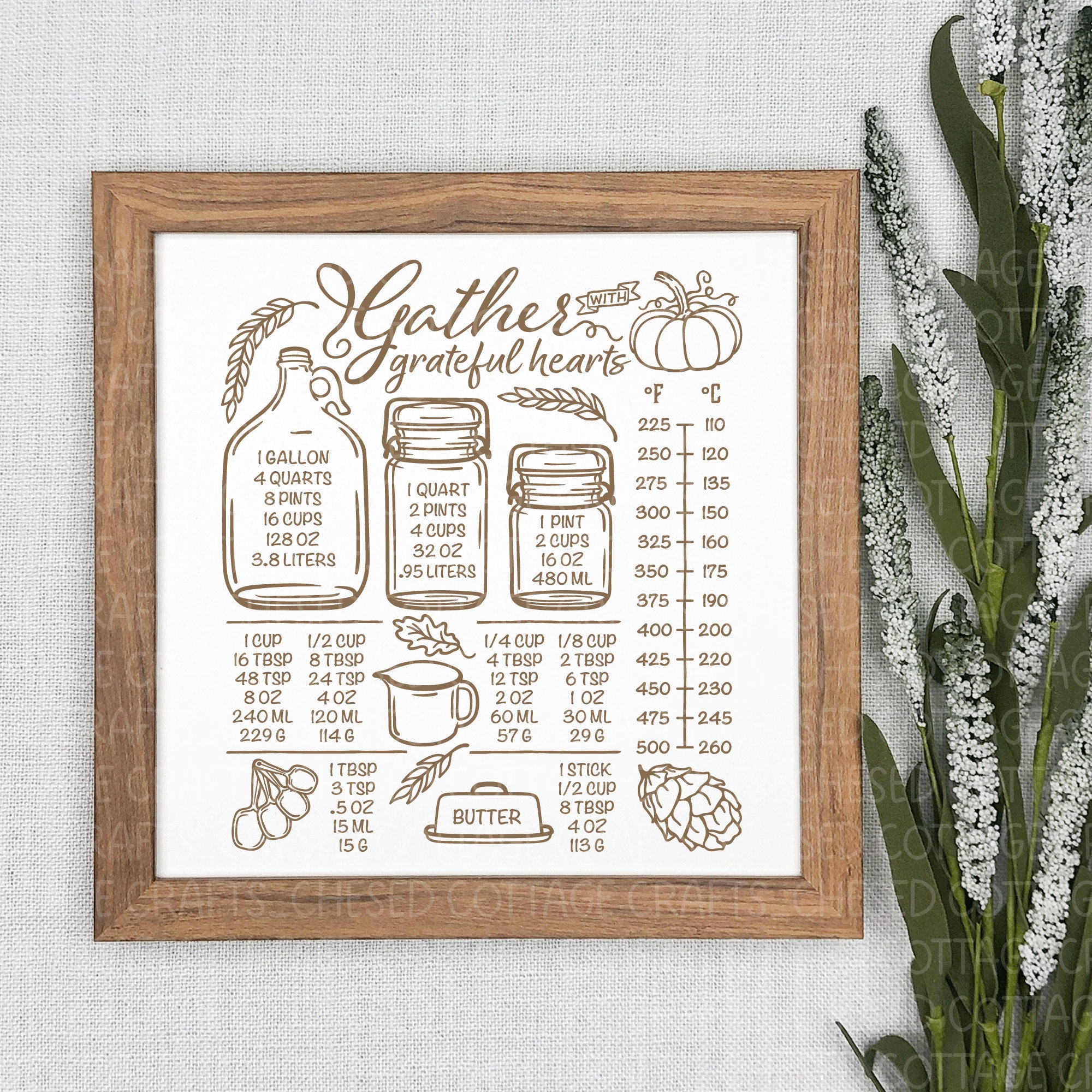Kitchen Conversion SVG, Kitchen Conversion Chart SVG, Kitchen ...