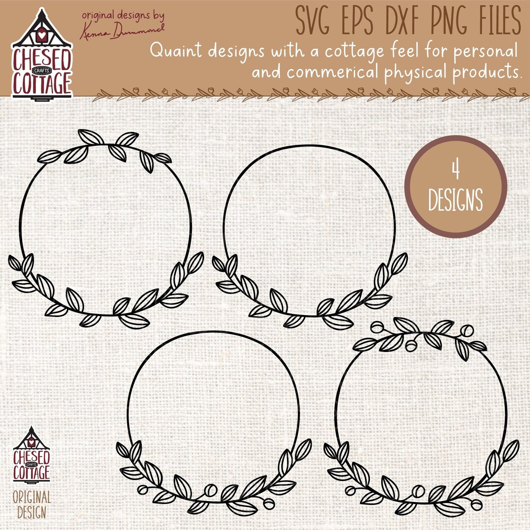 Wreath SVG, Wreath SVG Bundle, Simple Wreath Svg, Circle Wreath Svg ...