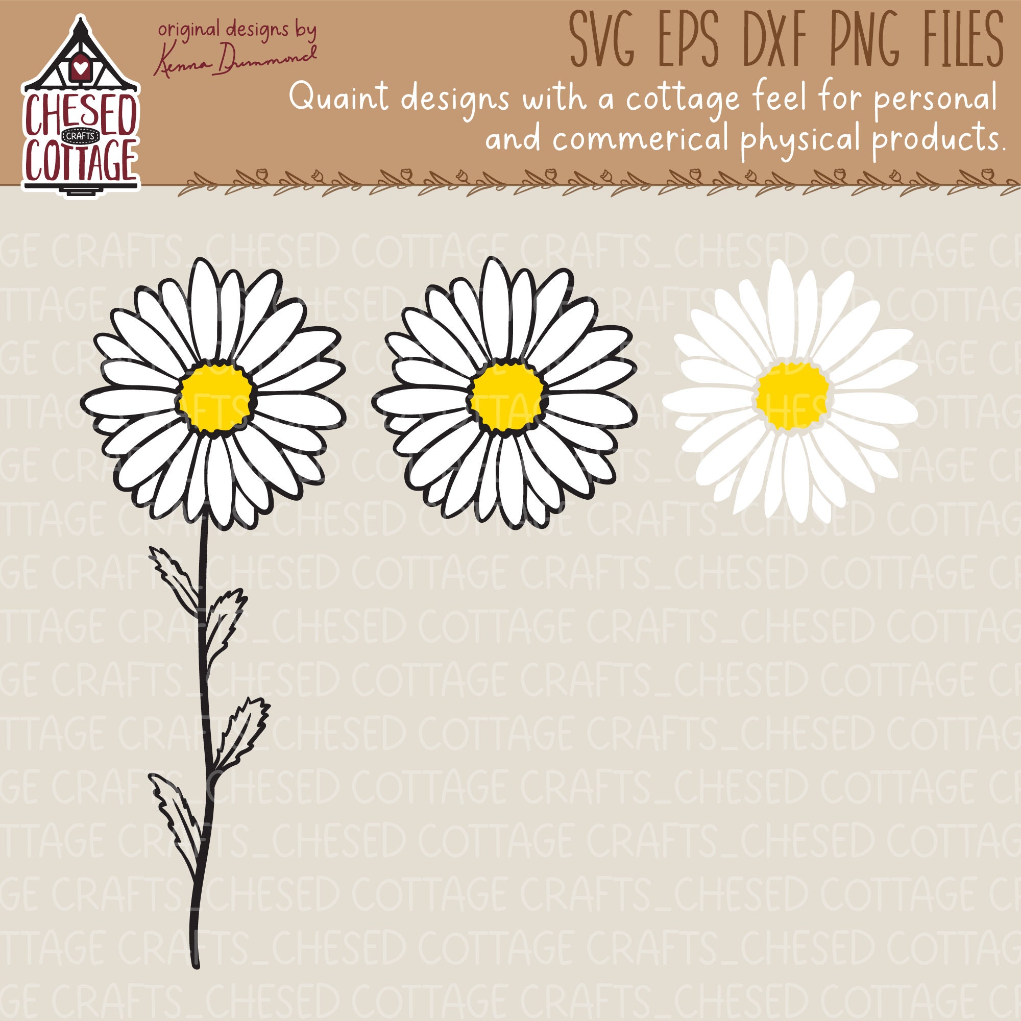 Daisy SVG, Daisy Flower SVG, Daisy With Stem SVG, Svg Daisy, Svg Bundle ...