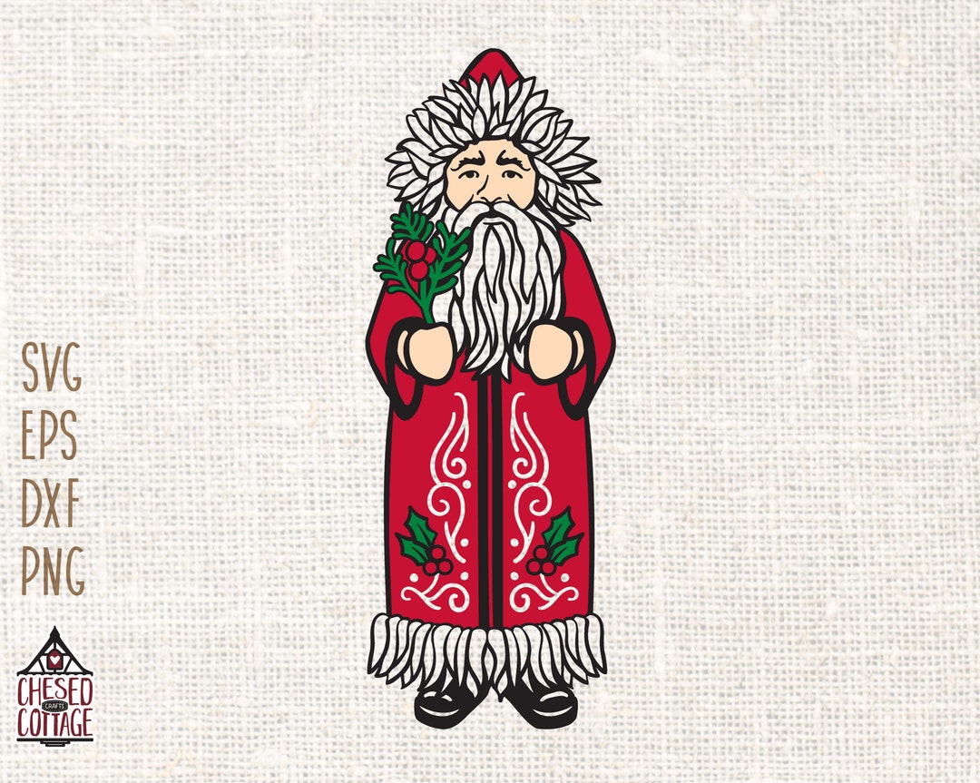 Santa SVG, Christmas SVG, Vintage Santa SVG, Png, Fancy Santa, Rustic ...