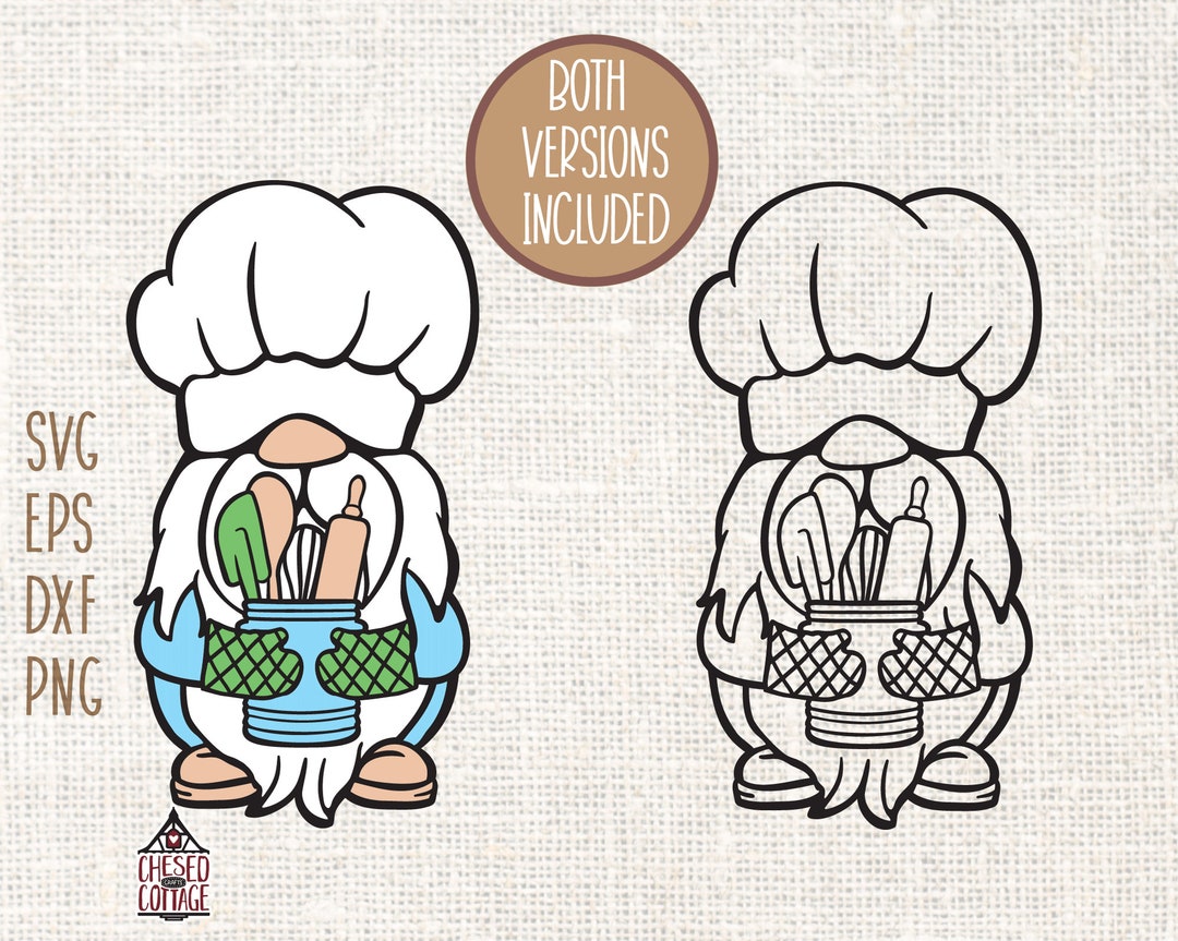 Baker Gnome SVG, Gnome SVG, Chef Gnome SVG, Gnome Png, Svg Gnome, Gnome ...