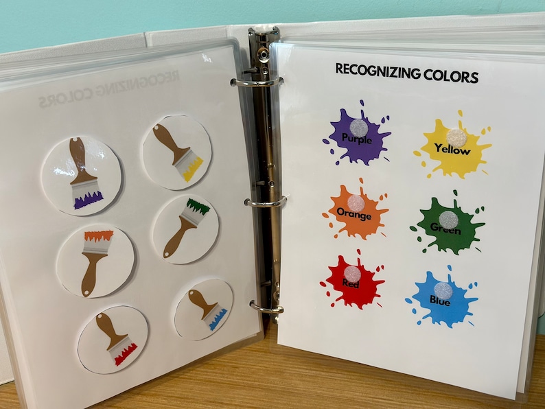 Matching Colors Game, Printable Busy Book Worksheets, Educational ...