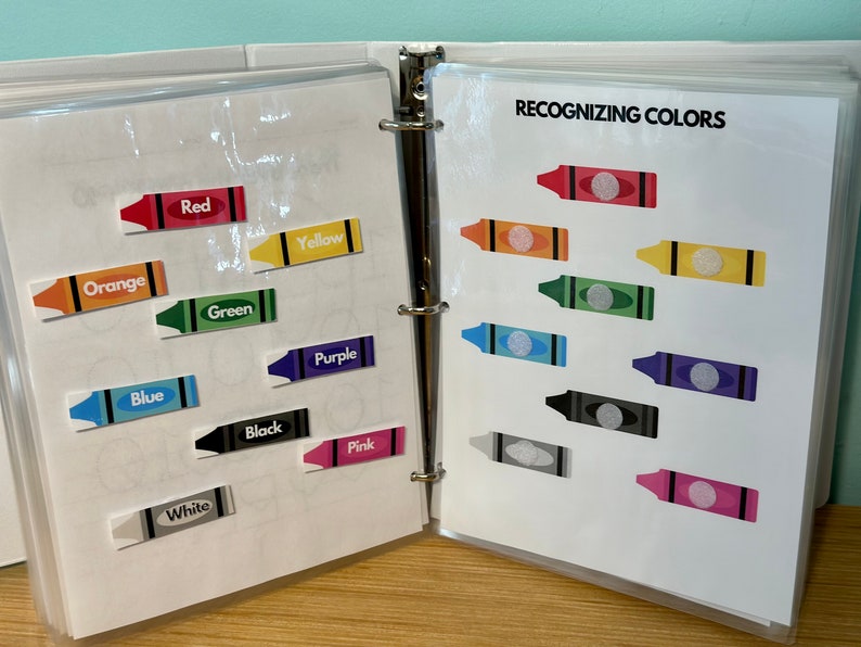 Matching Colors Game, Printable Busy Book Worksheets, Educational ...