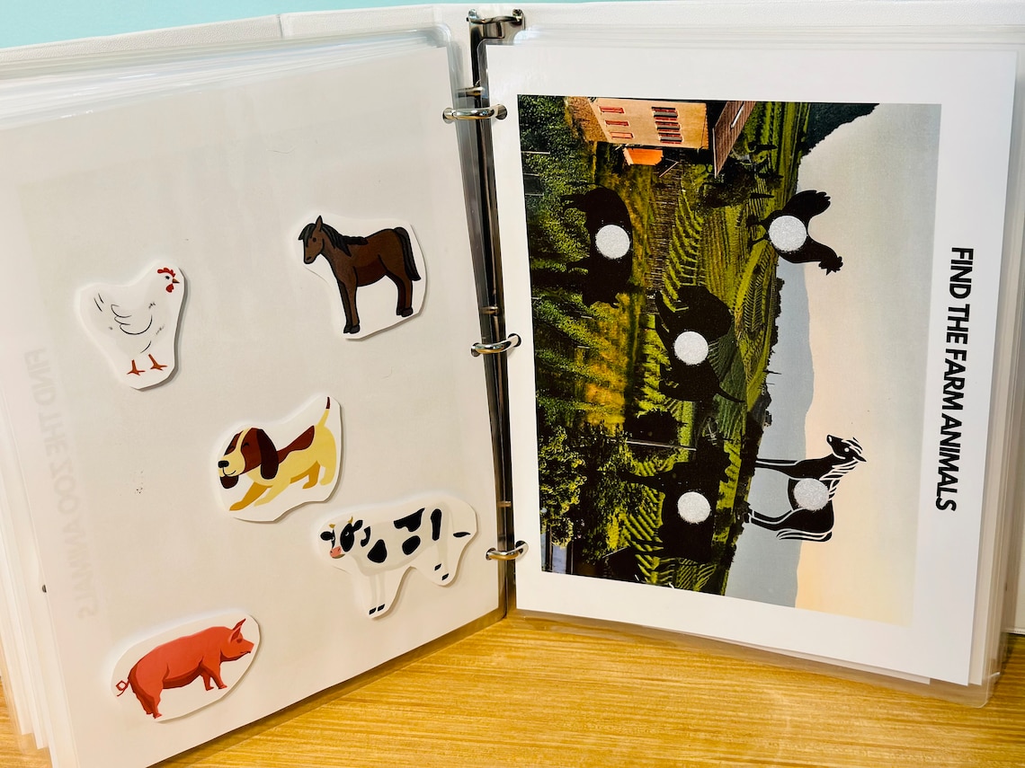 Matching Animals Game, Printable Busy Book Worksheets, Educational ...