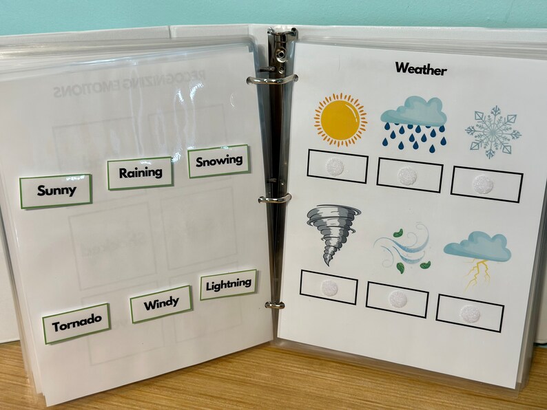 Weather and Seasons Matching Game, Printable Busy Book Worksheets ...