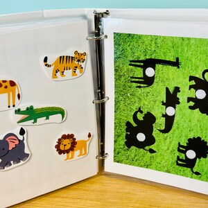 Matching Animals Game, Printable Busy Book Worksheets, Educational ...