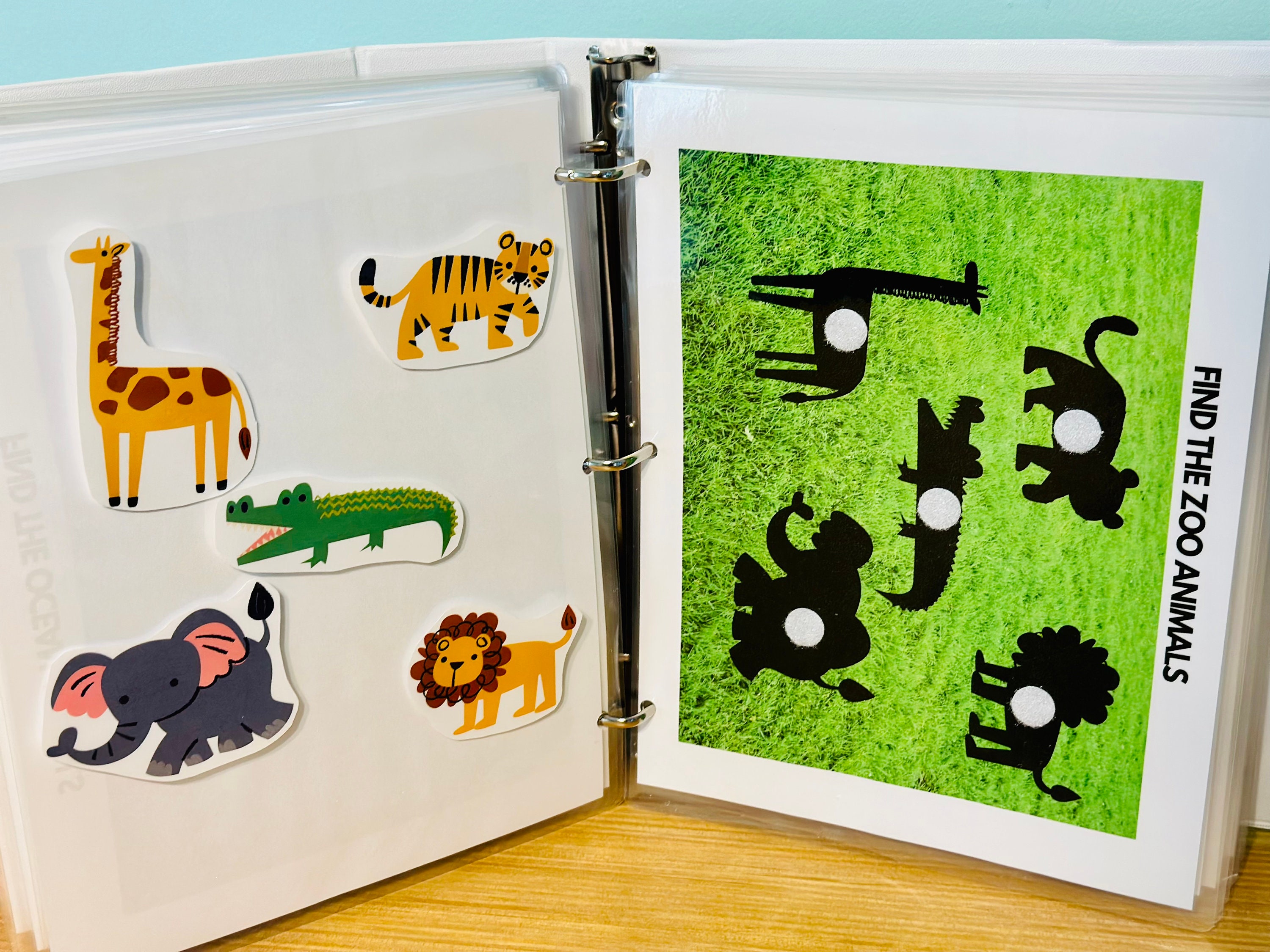 Matching Animals Game, Printable Busy Book Worksheets, Educational ...