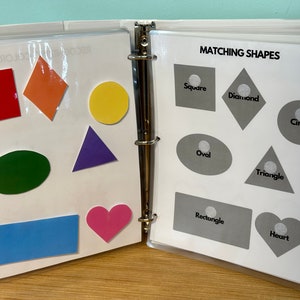 Matching Shapes Game, Printable Busy Book Worksheets, Educational ...
