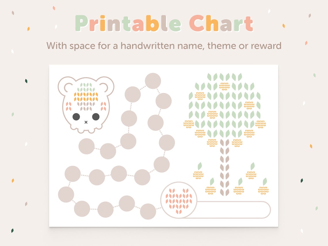Baby Bear Printable Chart Bundle Toddler Chart Potty - Etsy