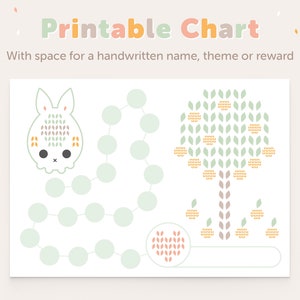Bunny Printable Chart Bundle Toddler Chart Potty Training Chart Reward ...