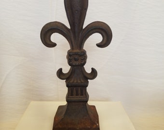 Cast Iron Fleur De Lis Finial PICK YOUR COLOR Fencing Finials Supplies ...