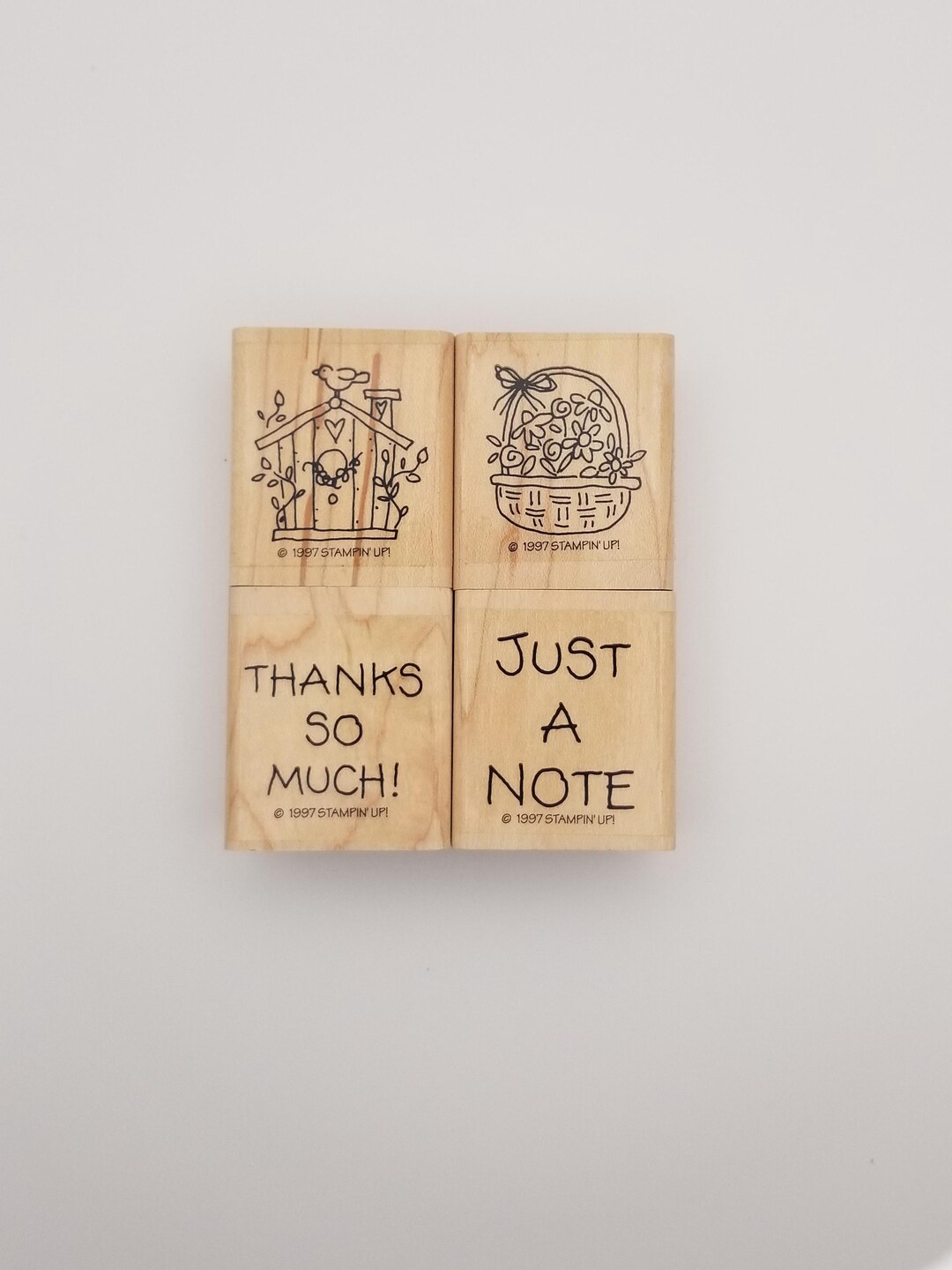 Just a Note Mini 4 Pc Rubber Stamp Set - Etsy
