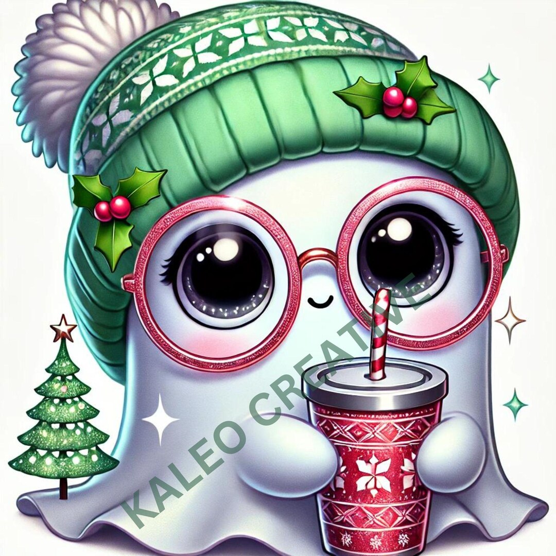 Cute Ghost Png, Instant Download Winter Christmas Ghost Cutie Png ...