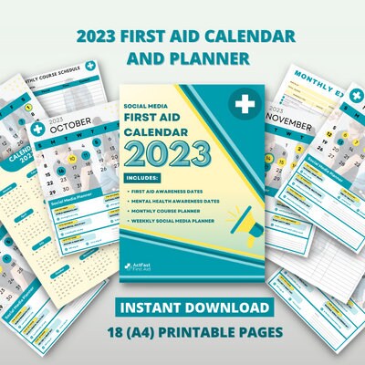 Awareness Days Calendar UK First Aid Calendar 2023 2023 - Etsy