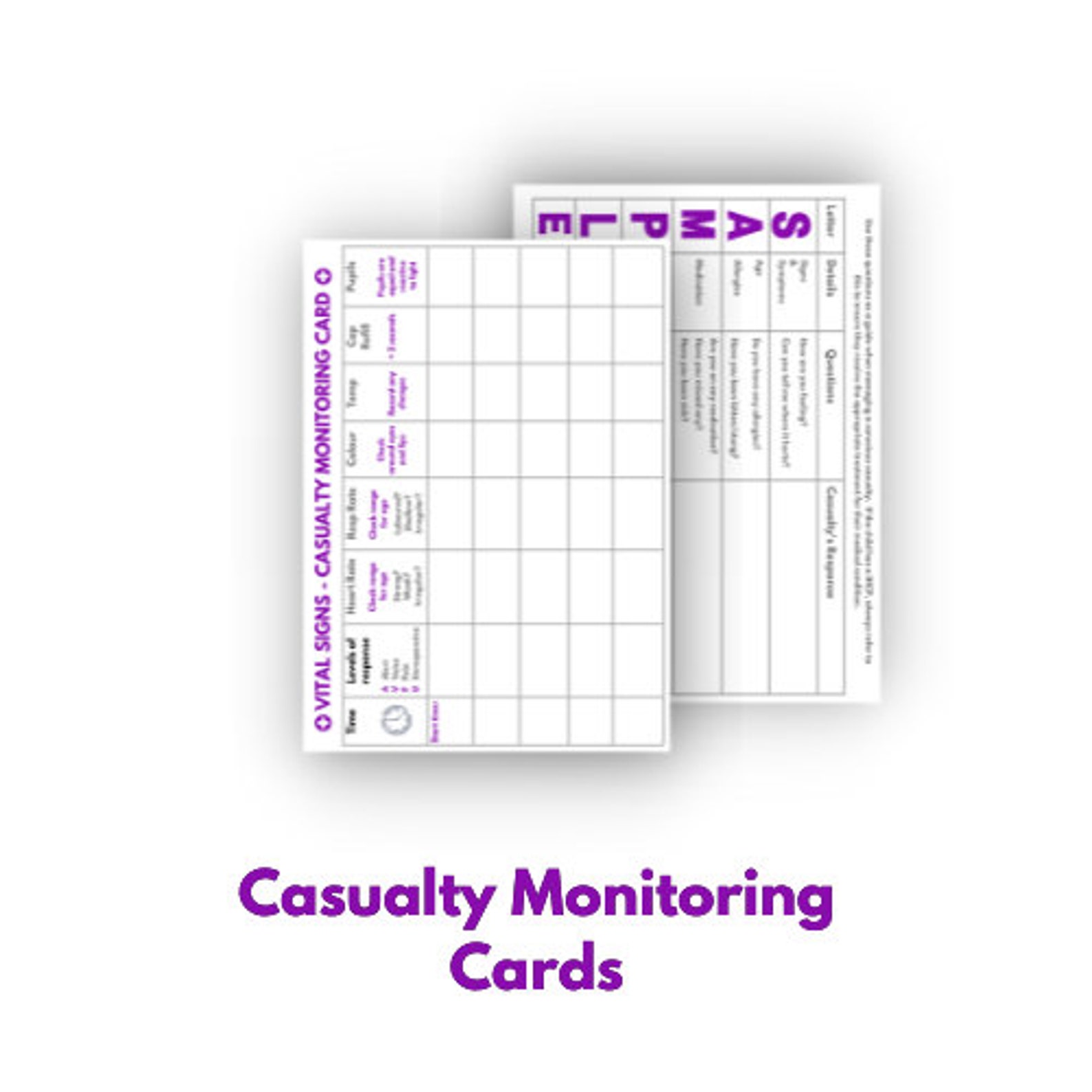 Paediatric First Aid Casualty Cards Paediatric First Aid First Aid for ...