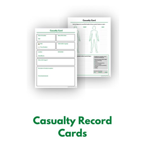 First Aid at Work Casualty Cards First Aid Kits First Aid Equipment ...