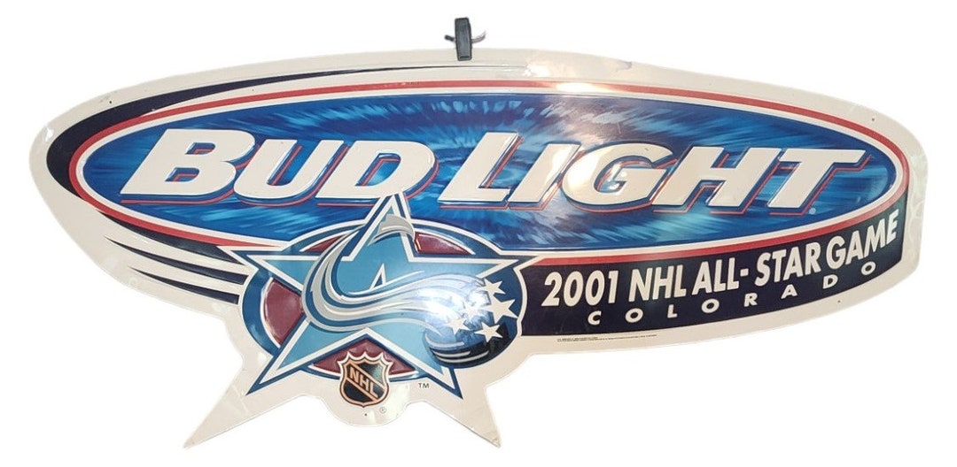 Bud Light Large Metal Sign - 2001 NHL All-star Game Colorado Edition - Etsy