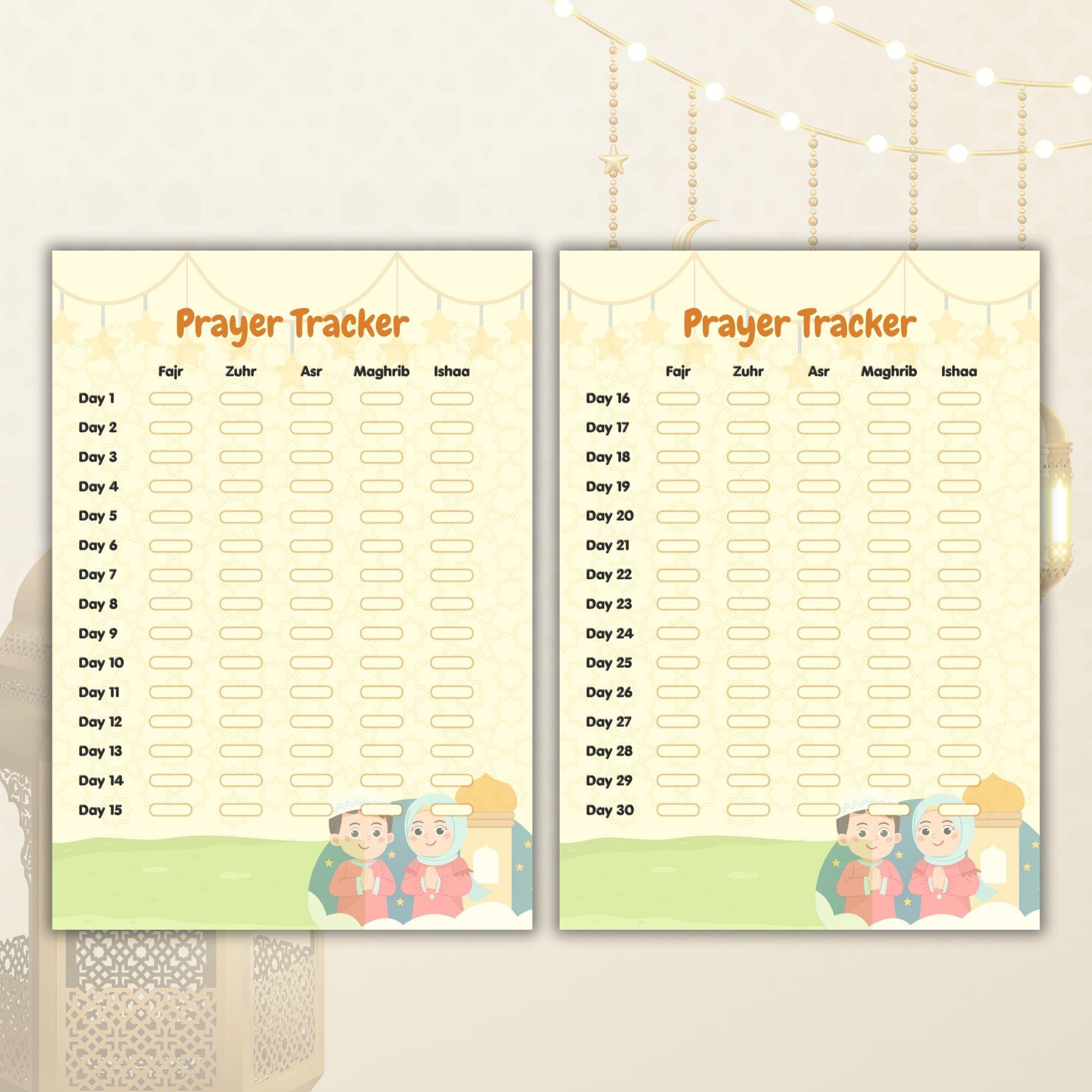 Ramadan Tracker for Kids | Islamic Printable Ramadan Journal | Prayer ...